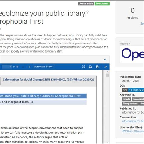 Example Article Record With Doi Document Object Identifier Download Scientific Diagram