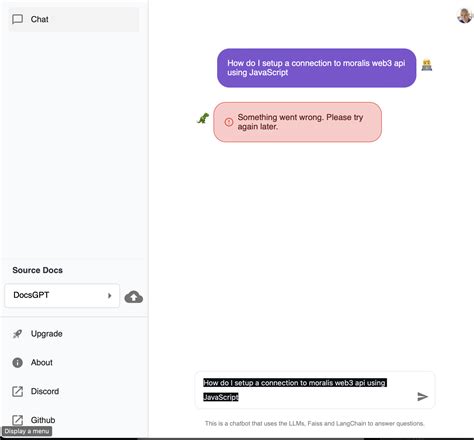 Live Demo Error · Issue 198 · Arc53docsgpt · Github
