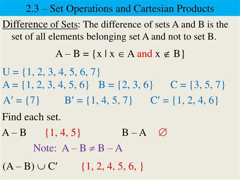 Ppt 2 3 Set Operations And Cartesian Products Powerpoint Presentation Id 5655958