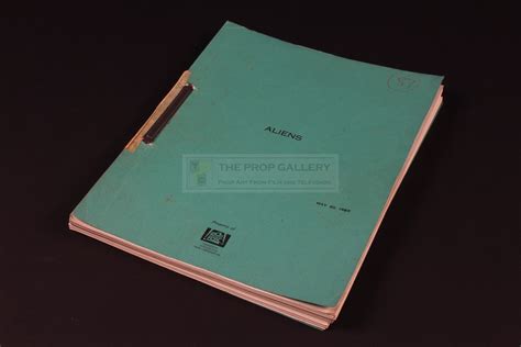 The Prop Gallery Production Used First Draft Script