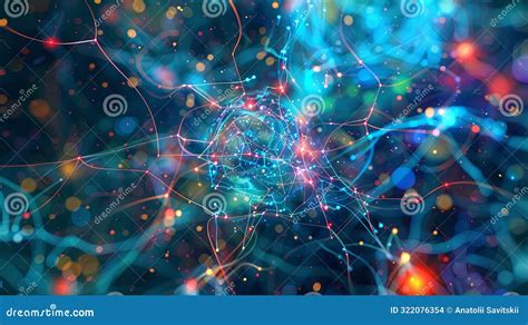 An Abstract Illustration Of A Neural Network With Nodes And Connections