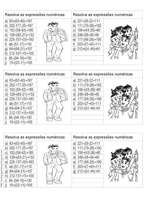 Só Continhas Expressão Numérica Expressões Numericas Expressões Matemáticas Atividades De