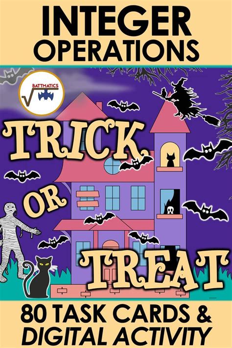 Integer Operations 80 Task Cards And Digital Self Checking Activity Integer Operations Digital