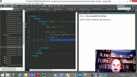 Javascript Lesson 2 By Using Eclipse Ide Youtube