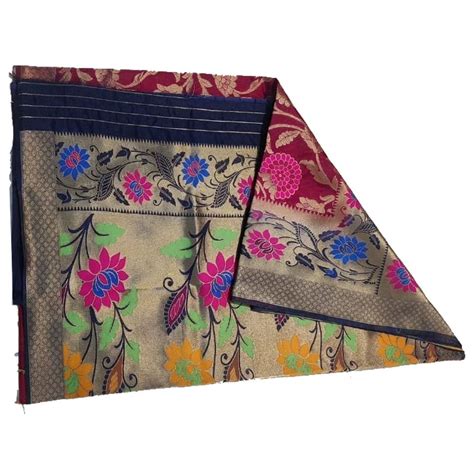 Printed Multicolor Party Wear Banarasi Dupion Silk Saree 6 M With