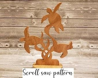 Turtle Statue Sea Life Scroll Saw Pattern Design Wood Working Project Plans Patterns