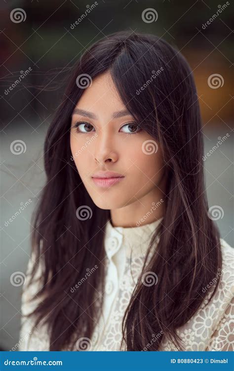 Portrait Of Asian Woman Stock Image Image Of Adult Caucasian 80880423