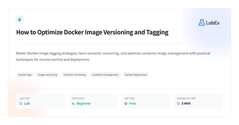 How To Optimize Docker Image Versioning And Tagging Labex