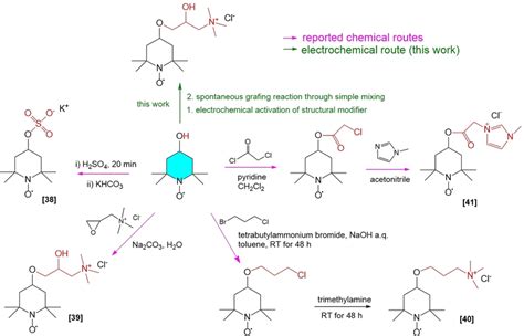 Scheme Of Reported Chemical Ionic Modification Routes Of 4 Oh Tempo Download Scientific Diagram