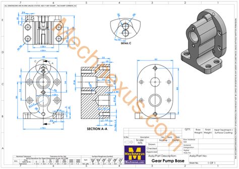 Model Gear Pump Base In Solidworks Mechnexus