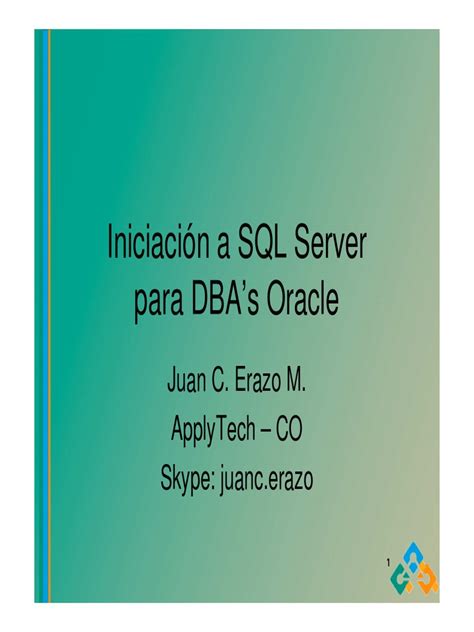 Iniciación A Sql Server Para Oracle Dbas Pdf Pdf Servidor Sql De Microsoft Apoyo