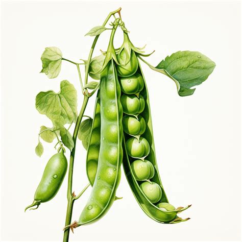 Premium Ai Image There Is A Picture Of A Green Pea On A Stem