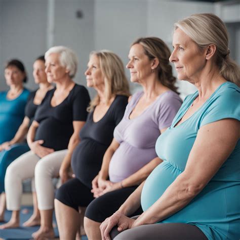 Very Pregnant Older Women At Lamaze Class By Oldpregobellystory41 On