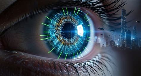 Bionic Eye Digital Interface Stock Illustration Illustration Of