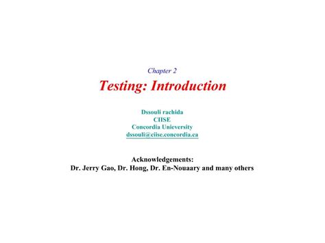 PPT Chapter Testing Introduction PowerPoint Presentation Free Download ID