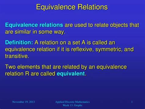 PPT Equivalence Relations PowerPoint Presentation Free Download ID