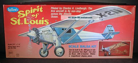 Vintage Guillows Spirit Of St Louis Balsa Wood Kit 807 7623082