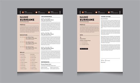 Creative Resume Layout Professional Cv Templates Design 18976156 Vector