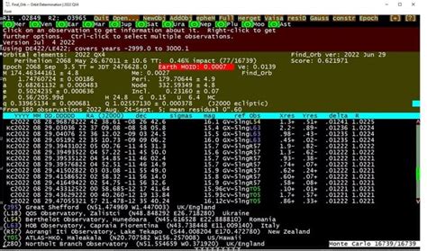 This Is From My 6hr Monte Carlo Simulation On Find Orb Using 180