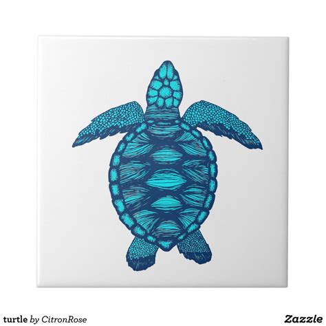 Turtle Small Square Tile Shell Display Photo Tiles Custom Tiles