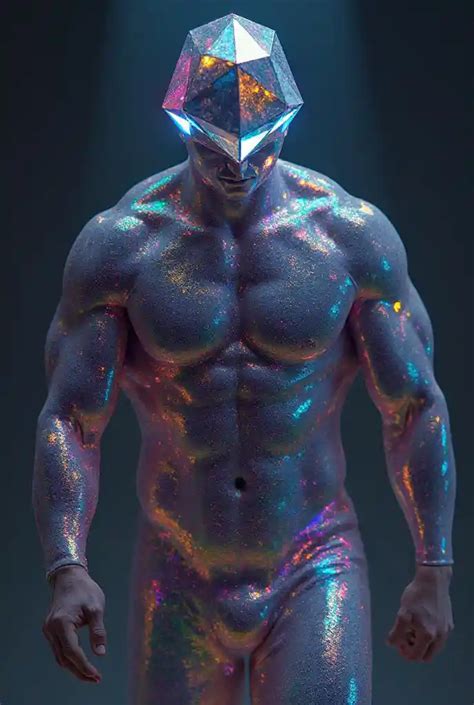 Disco Lamp Man In Iridescent Lycra