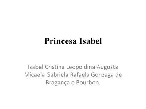 Princesa Isabel Ppt