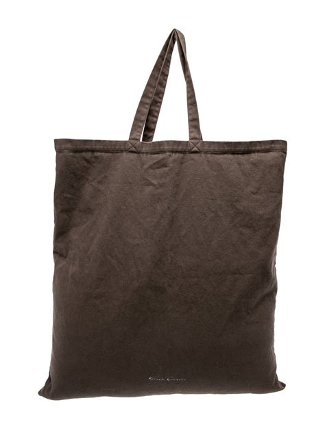 Rick Owens Canvas Tote Brown Totes Bags Ric101596 The Realreal
