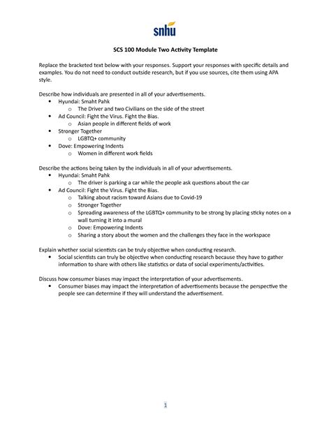 Scs 100 Module Two Activity Template Scs 100 Module Two Activity Template Replace The