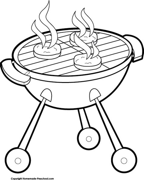 Bbq Grill Clipart Black And White Free