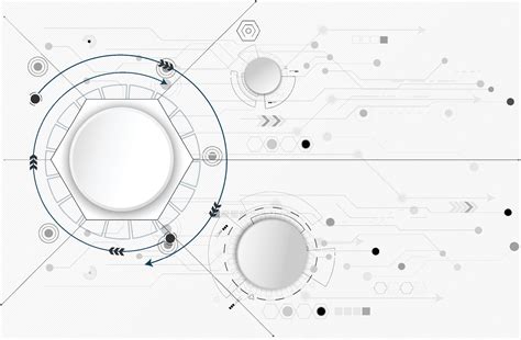 Abstract Technology Backgroundvector Circle And Electricity Line With Blue Electronic Cycle
