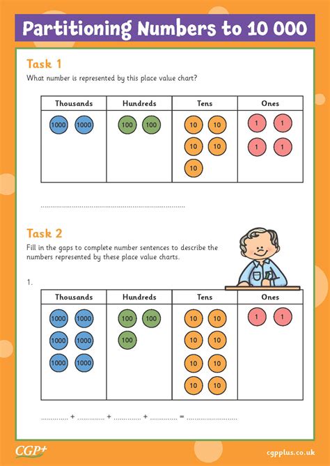 Partitioning Numbers Up To 10 000 Problems Stretch Year 4 Cgp Plus