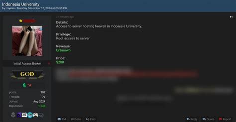 Sadewo Abdi Panuntun On Linkedin Miyako Diduga Menjual Akses Ke Universitas Indonesia Yang