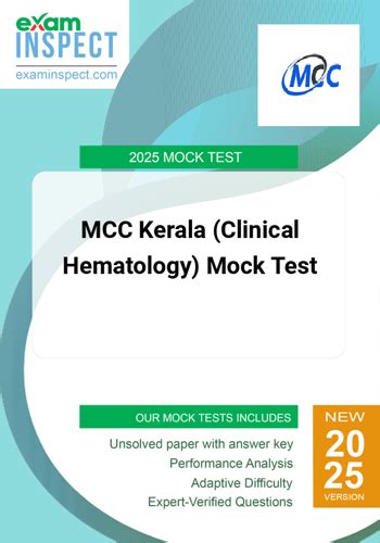 Buy Mcc Kerala Clinical Hematology Mock Test 2026 Edition Examinspect