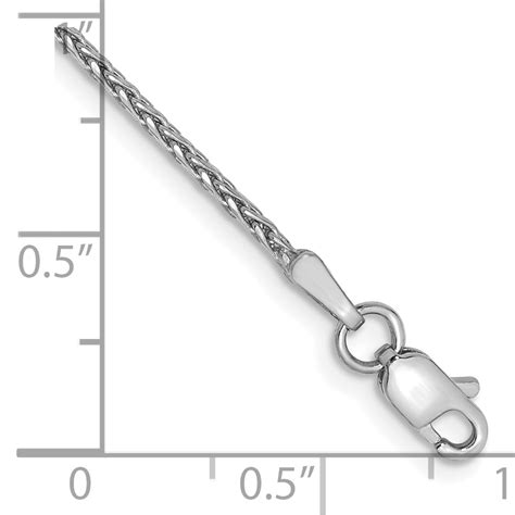 14k Wg 15mm Dc Parisian Wheat Chain Unclaimed Diamonds