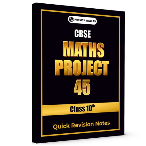 Cbse Class 10 Maths Project 45 Quick Revision Notes 2025 26 Handwritten Notes And Formulas