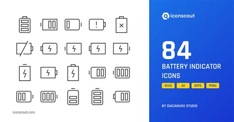 Download Battery Indicator Icon Pack Available In SVG PNG Icon Fonts