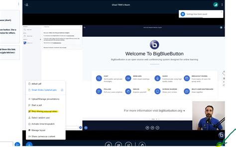Confusing External Video Actions And Experience · Issue 18935 · Bigbluebuttonbigbluebutton