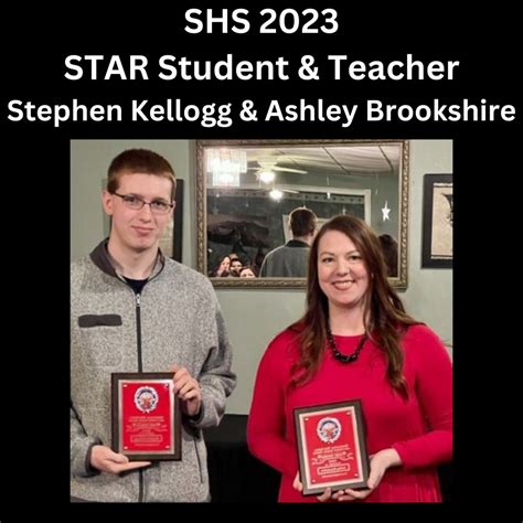 Shs Star Student Stephen Kellogg And Star Teacher Ashley Brookshire