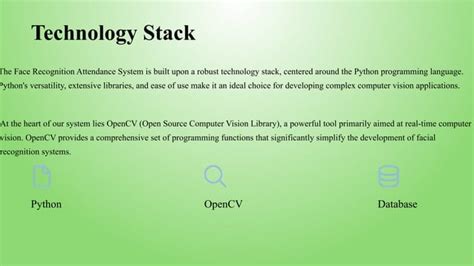 Smart Attendance System Software Using Python Pptx Computing Technology And Computing