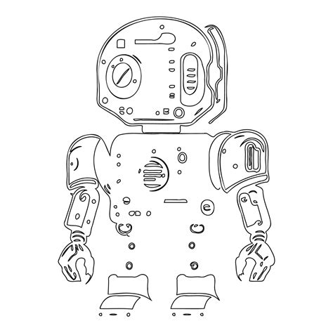Robot Outline Illustration Sketch 48061213 Vector Art At Vecteezy