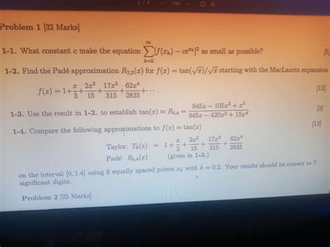 Solved What Constant C Make The Equation Chegg