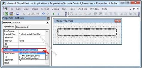 Vba Textalign Property Of Listbox Explained With Examples