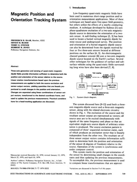 Magnetic Position And Orientation Tracking System Pdf Cartesian