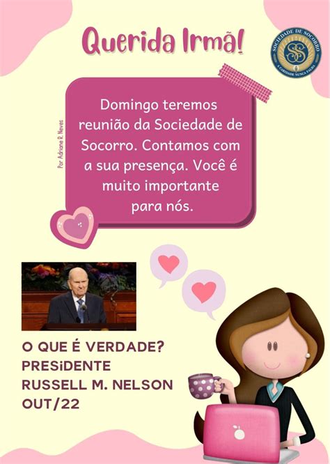 Pin De Luciana Virtudes Em Sociedade De Socorro Sociedade De Socorro