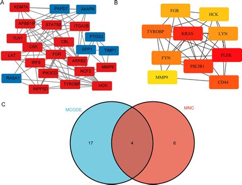 Ppi Network Construction And Analysis Of Key Genes A The Subnetwork