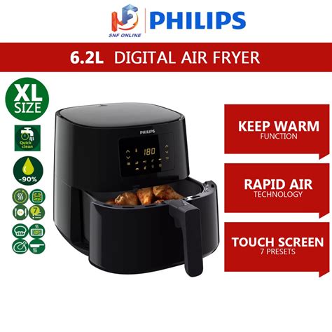 Philips Essential Digital Air Fryer Xl L Hd Hd Shopee Malaysia