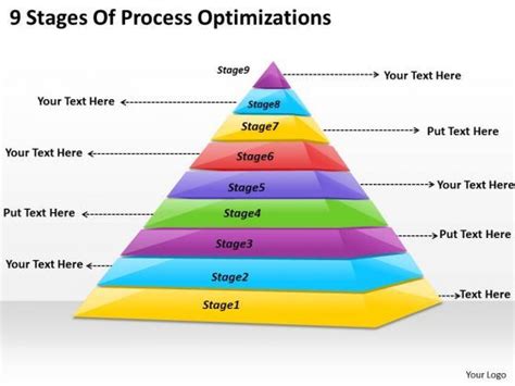Timeline Ppt Template 9 Stages Of Process Optimazation