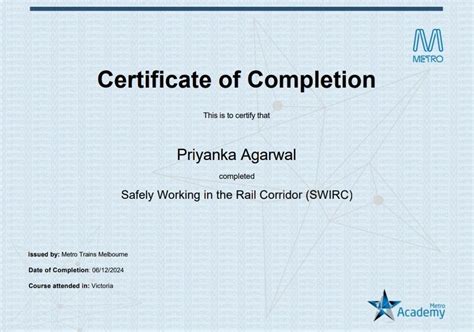 Priyanka Agarwal On Linkedin I Am Happy To Share The Completion Of Training Safely Working In