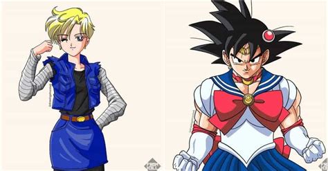 This Artist Fuses Dbz And Sailor Moon Characters And Its Amazing