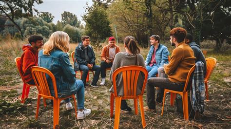 Premium Photo A Group Of Diverse Young Friends Sitting In A Circle On